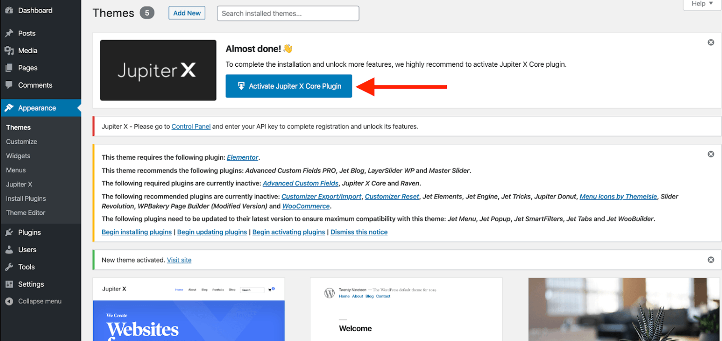 Building pages with Jupiter theme and Elementor