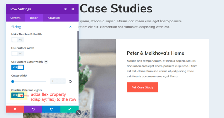 How to align rows and columns in DIVI Builder